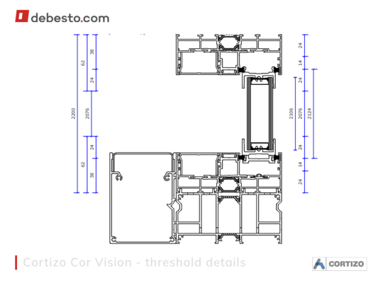 Cortizo Cor-Vision Sliding Door System | For B2B | debesto