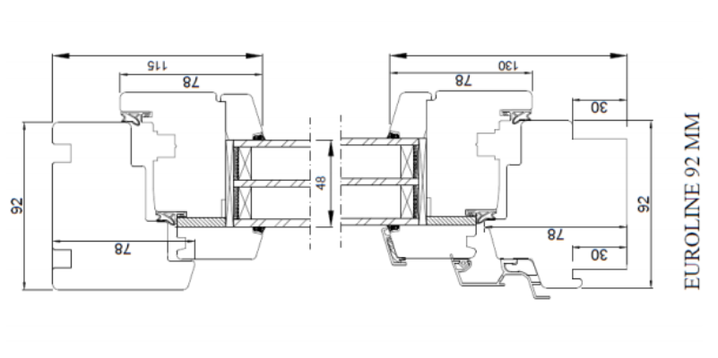 Euroline 92 Wood Window System | For B2B | debesto